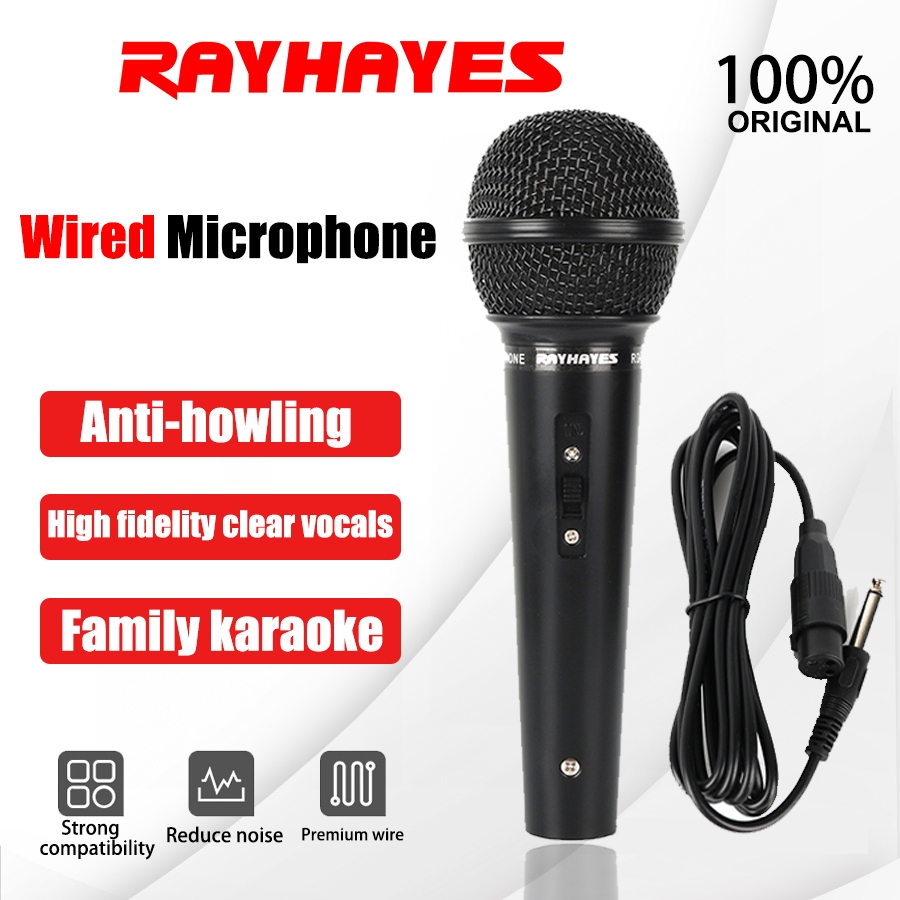 RAYHAYES Professional Wired Microphone Karaoke Microphone Singing ...