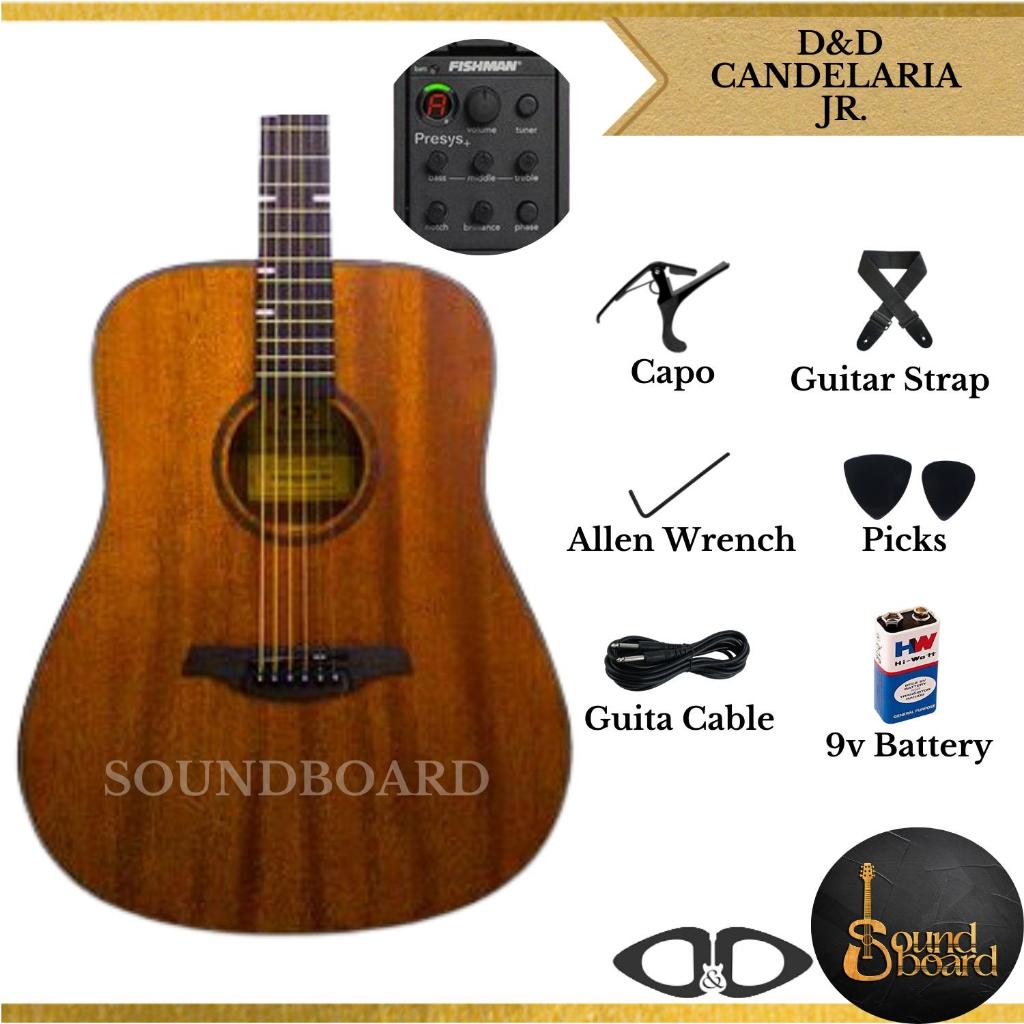 D&D Candelaria Jr. Acoustic Electric Guitar with Fishman Presys Blend ...