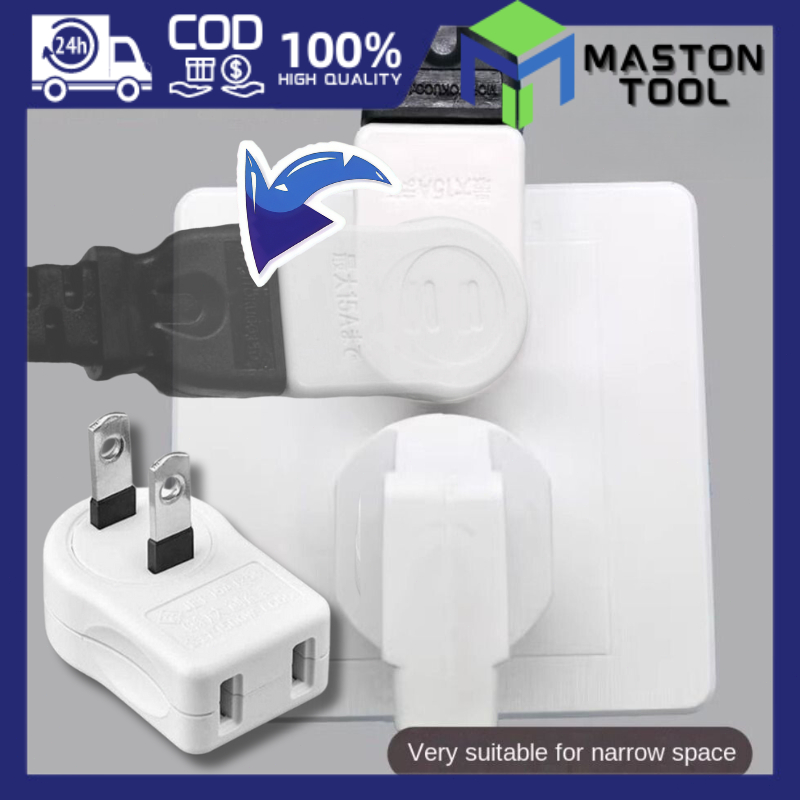 1Pc 2-Prong 1-15P 2 Outlets Plug Left Right Angled 90 Degree Mini Plug ...