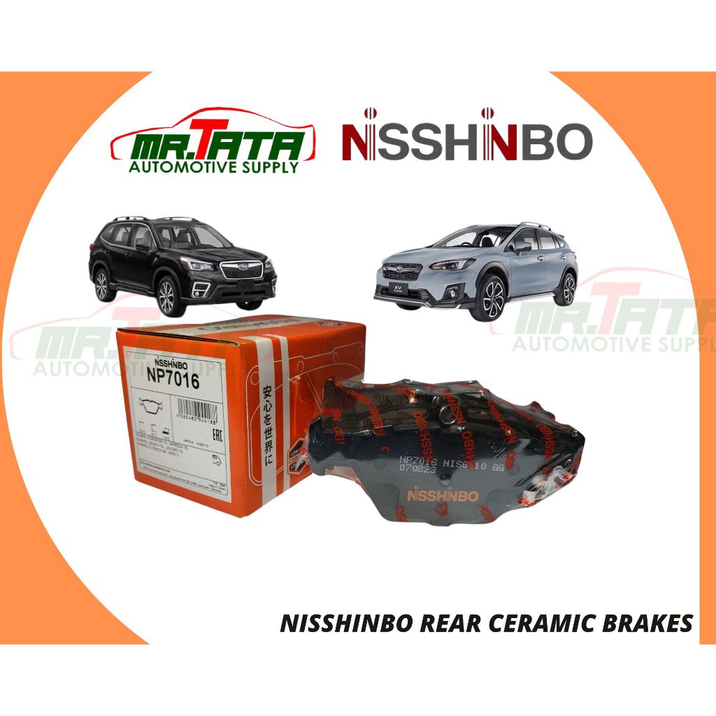 Nisshinbo Brake Pads REAR for Subaru Forester 2019 to 2023 , Subaru XV ...