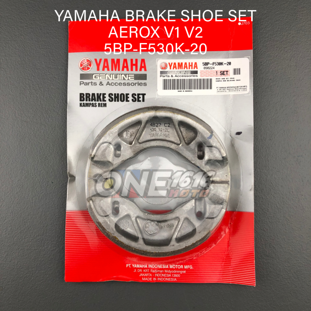YAMAHA GENUINE BRAKE SHOE SET 5BP-F530K-20 FOR AEROX V1, V2 | Shopee Philippines