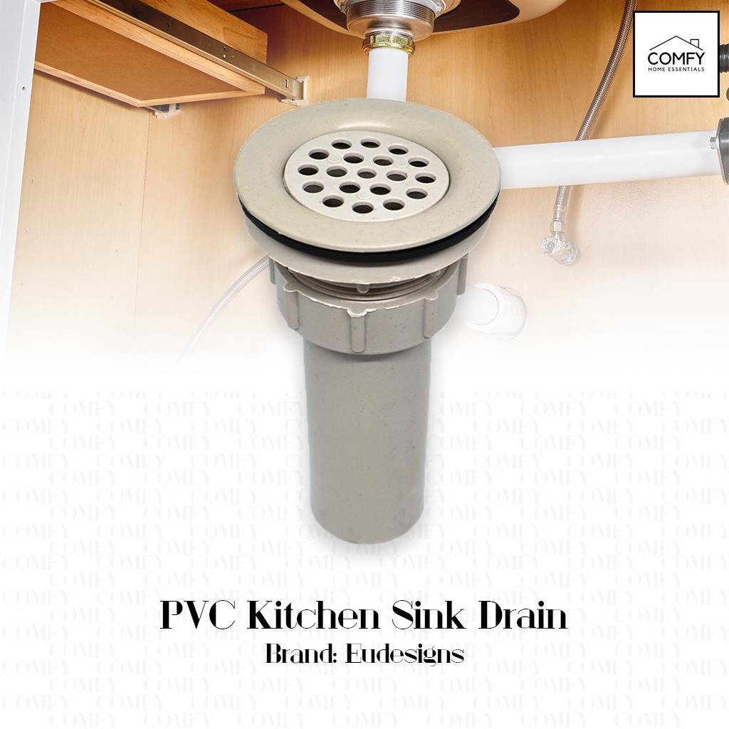 PVC Kitchen Sink Strainer Drainer Universal 2-1/2" Drain with Tube ...