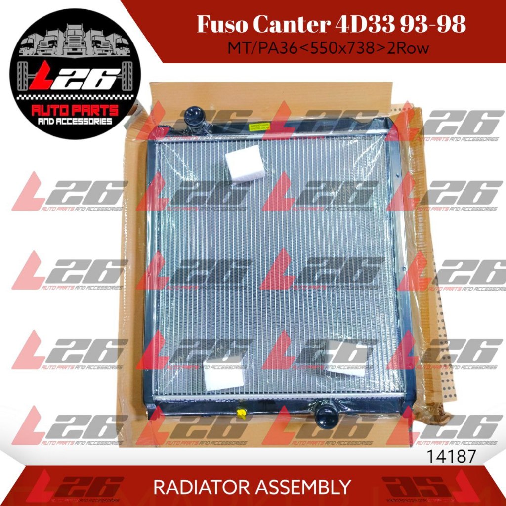 14187 Fuso Canter 4D33 Radiator Assembly M/T 1993-1998 2ROWS PA36 ...
