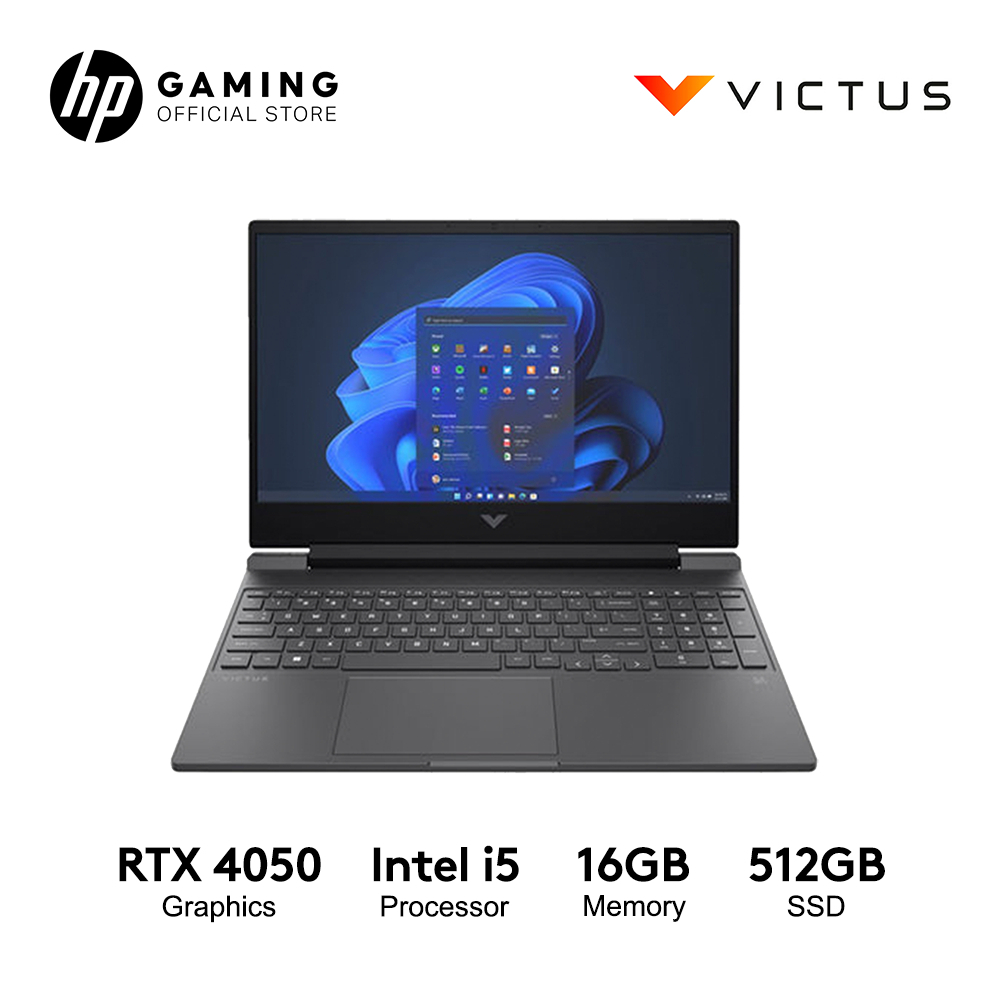 HP Victus 15-FA1323TX 15.6" FHD Intel i5 16GB DDR4 512GB SSD RTX 4050 Windows 11 Gaming Laptop ...