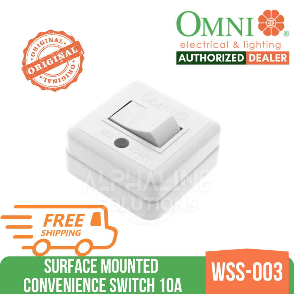 Omni WSS-003 Surface Mounted Convenience Switch 10A | Shopee Philippines