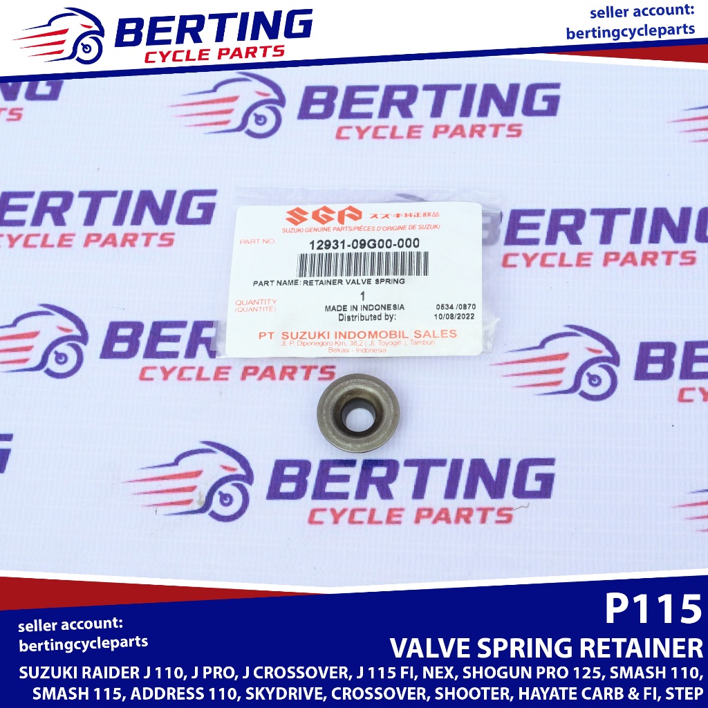 SGP RETAINER VALVE SPRING Suzuki Raider J115 J Pro J 110 Genuine 12931 ...