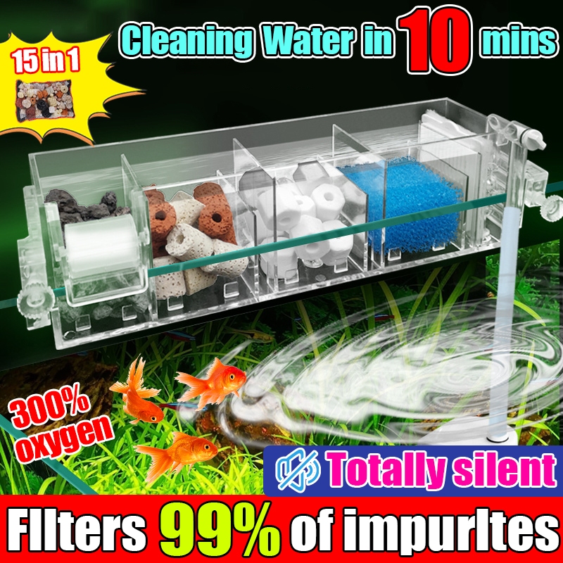 Free 15-In-1 Filter Aquarium External Filter 300% Oxygen Filter For ...