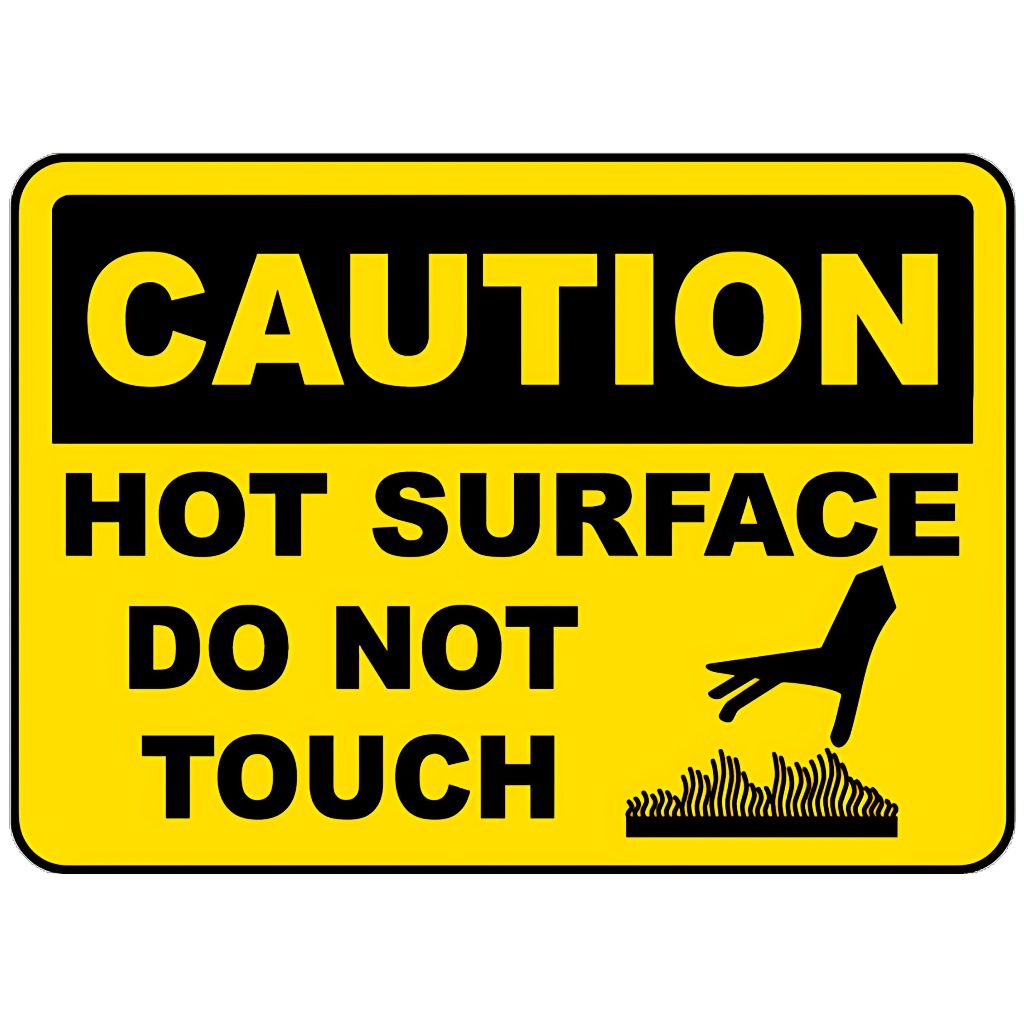 Caution Hot Surface Do Not Touch | A4 size Laminated Signage | Shopee ...
