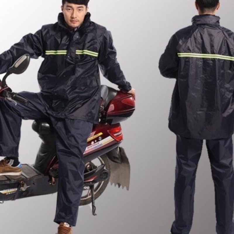 8246 Raincoat Kapote Waterproof Two Piece Pants Motorcycle Biker Rain ...