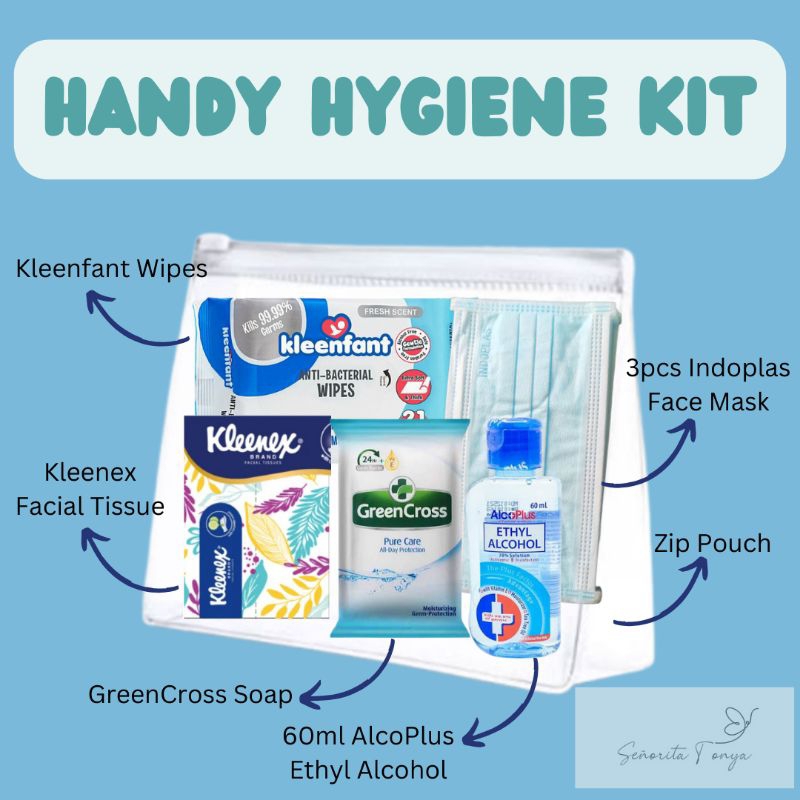 Handy Hygiene Kit by Señorita Tonya - BLUE / GREEN / PINK | Shopee ...
