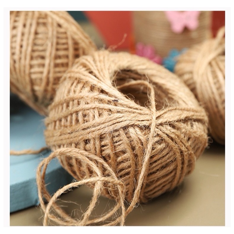 50M Natural Jute Twine Burlap String Hemp Gift Wrapping Cords Thread ...