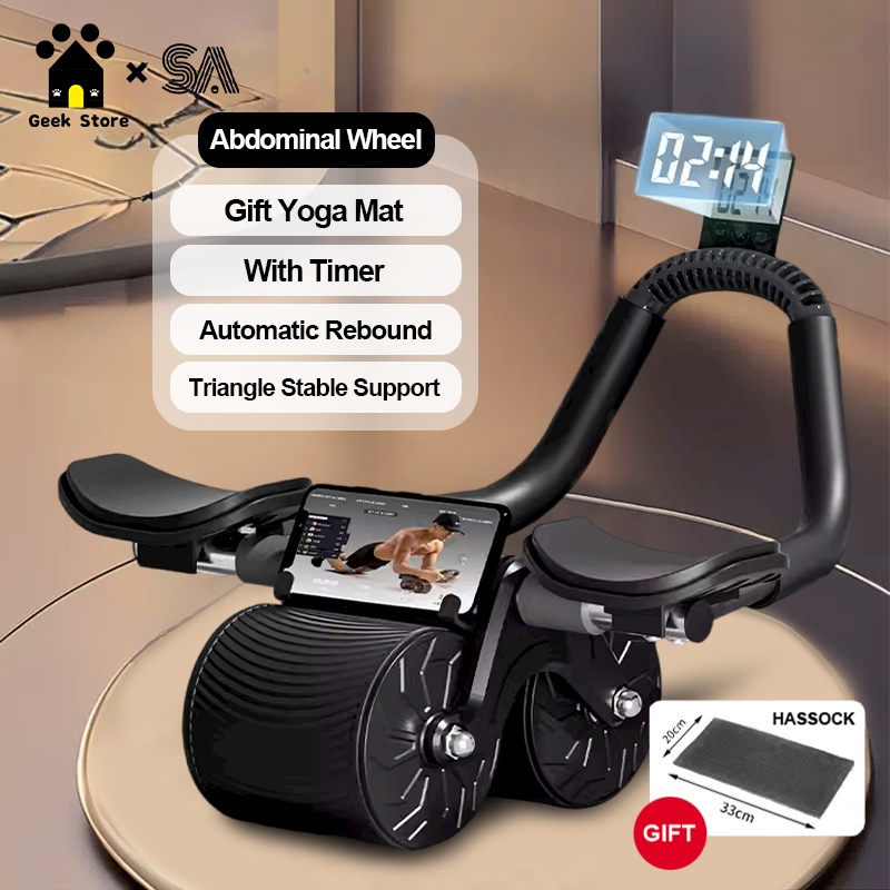 Abdominal AB Wheel Roller Beginner Health Wheel Support Rebound Fitness ...