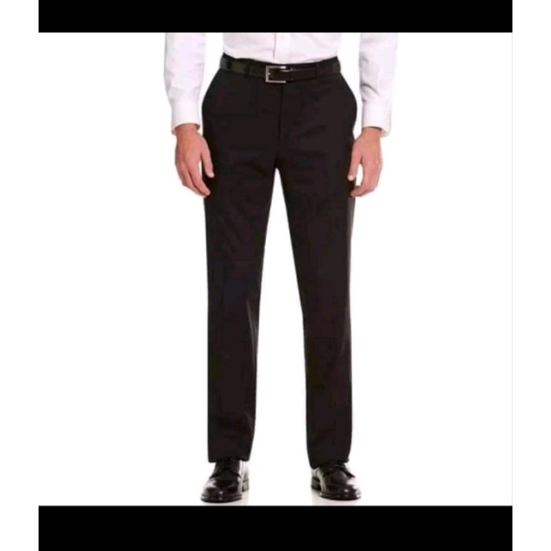 BLACK STRAIGHT CUT SLACKS FOR MEN FORMAL WEAR/OFFICE WEAR | Shopee ...