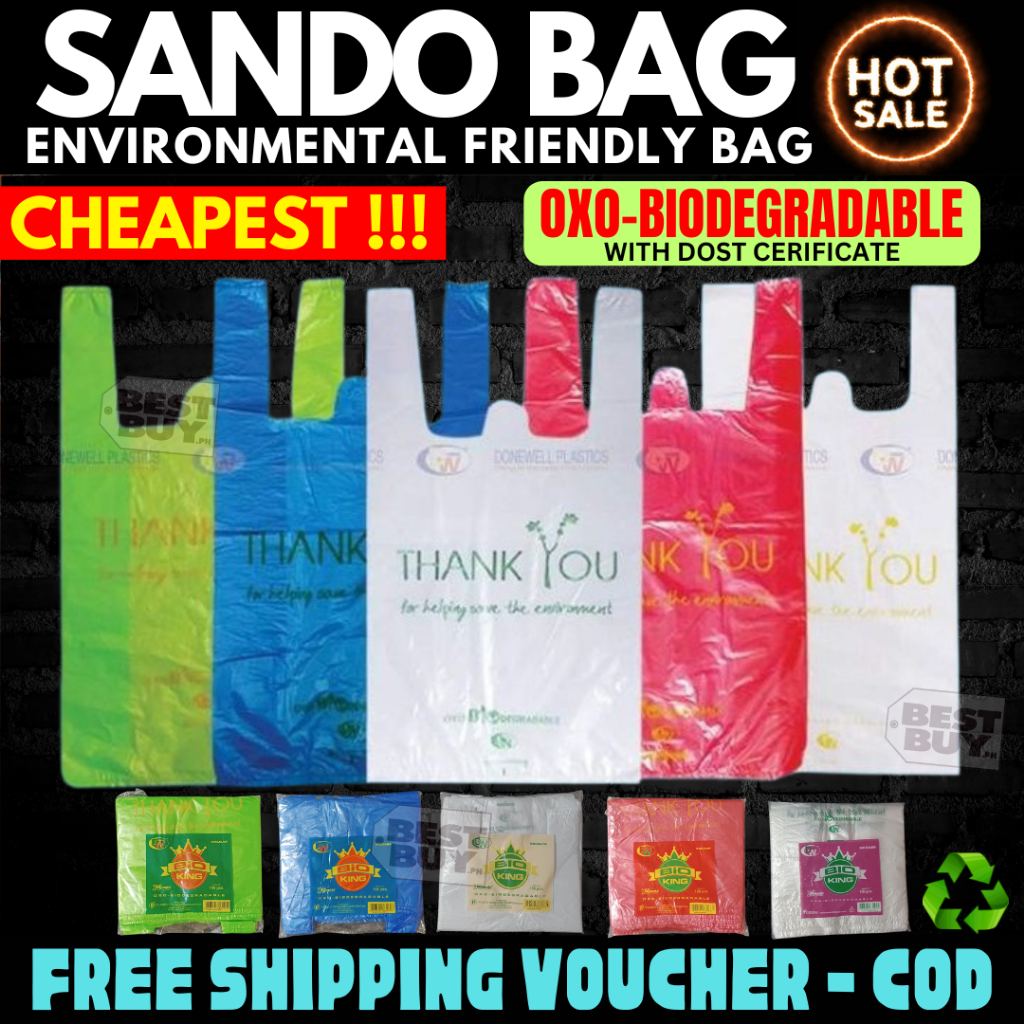 Bioking Biodegradable Sando Plastic Bag (Printed) | Shopee Philippines