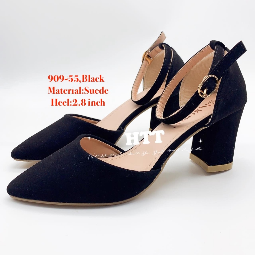 Women Pointed Closed Toe Block Heel Sandals White Wedding Chunky Heels ...