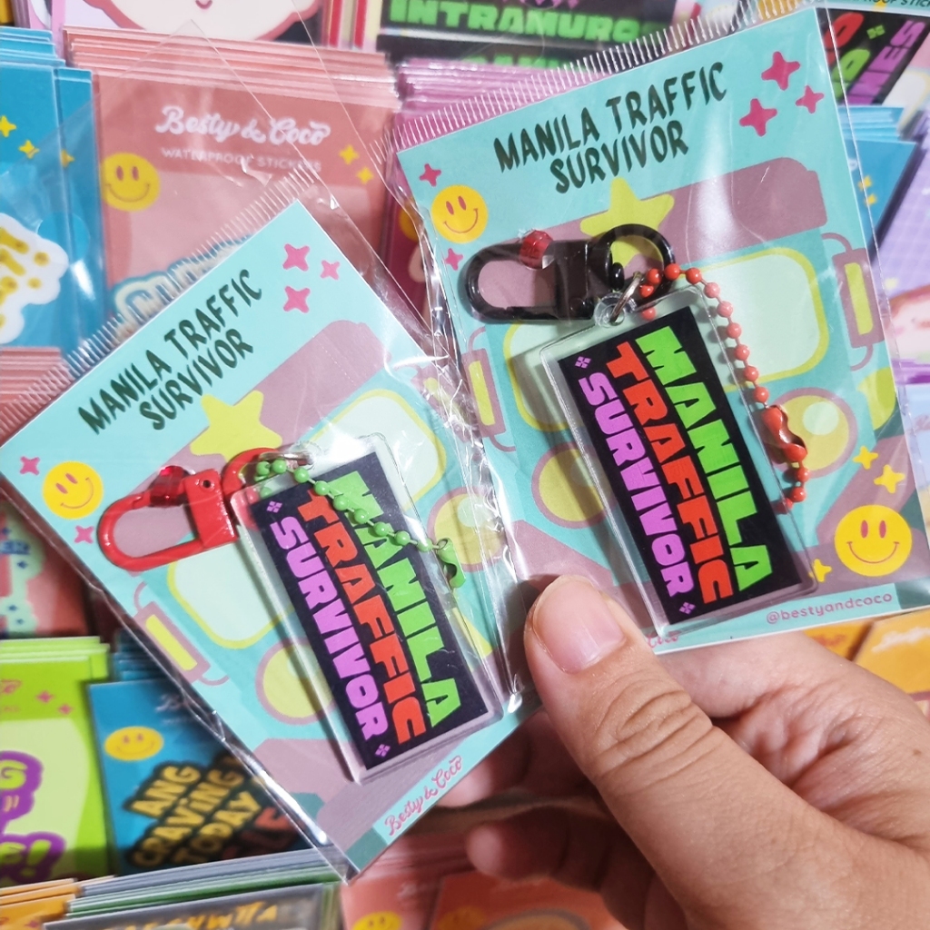 Besty&Coco Manila Traffic Survivor Keyring Keychain Jeepney Signage ...