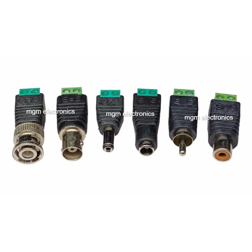 CCTV Connector BNC Male / Female, DC Male / Female 2.1mm Adapter, RCA ...