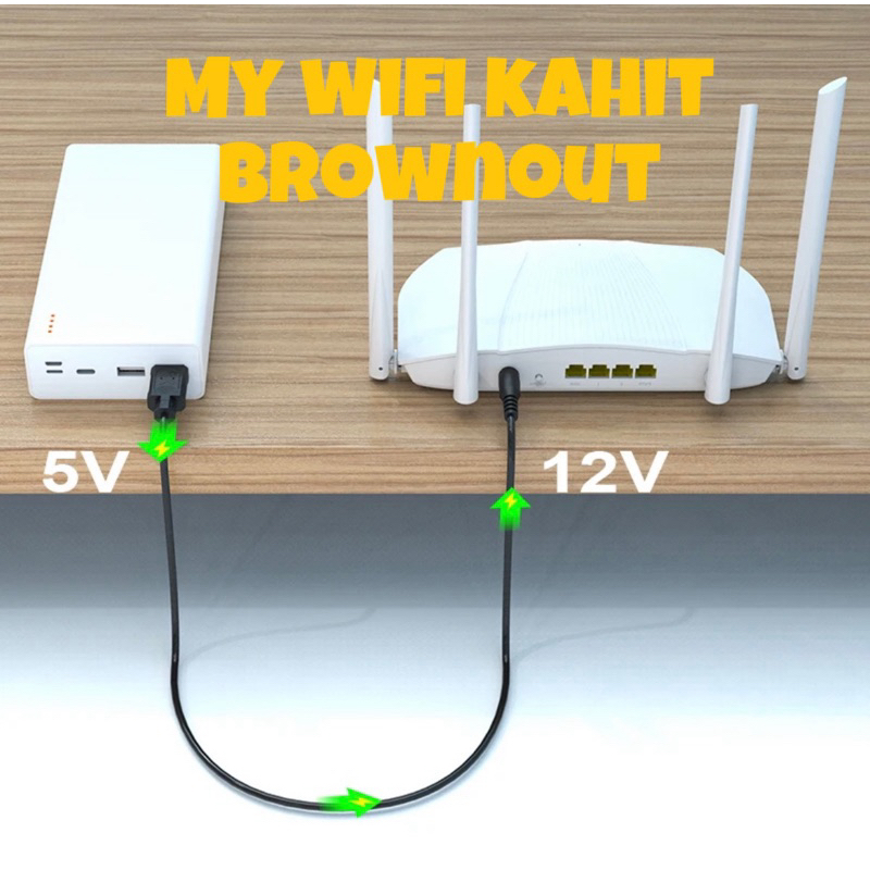 Step Up Cable for Powerbank to Wifi Router 5v to 12v Heavy Duty ...