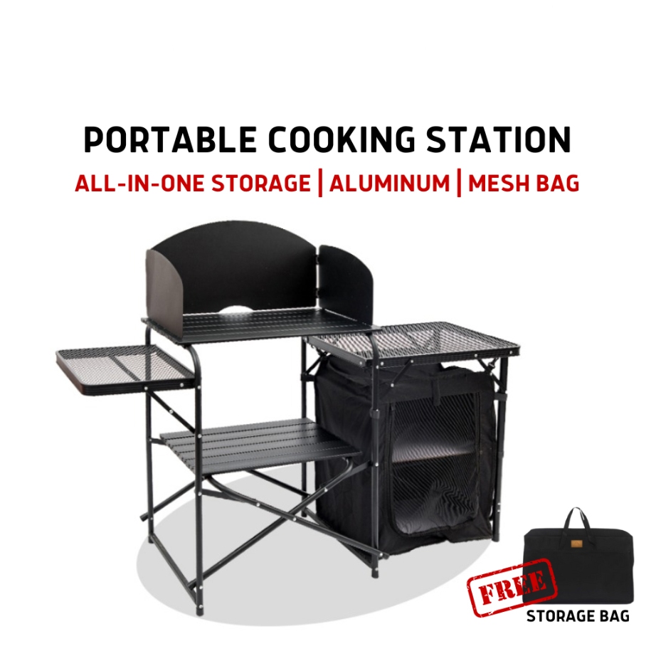Portable Cook Station | Easy Setup | Aluminum | with Storage Bag ...
