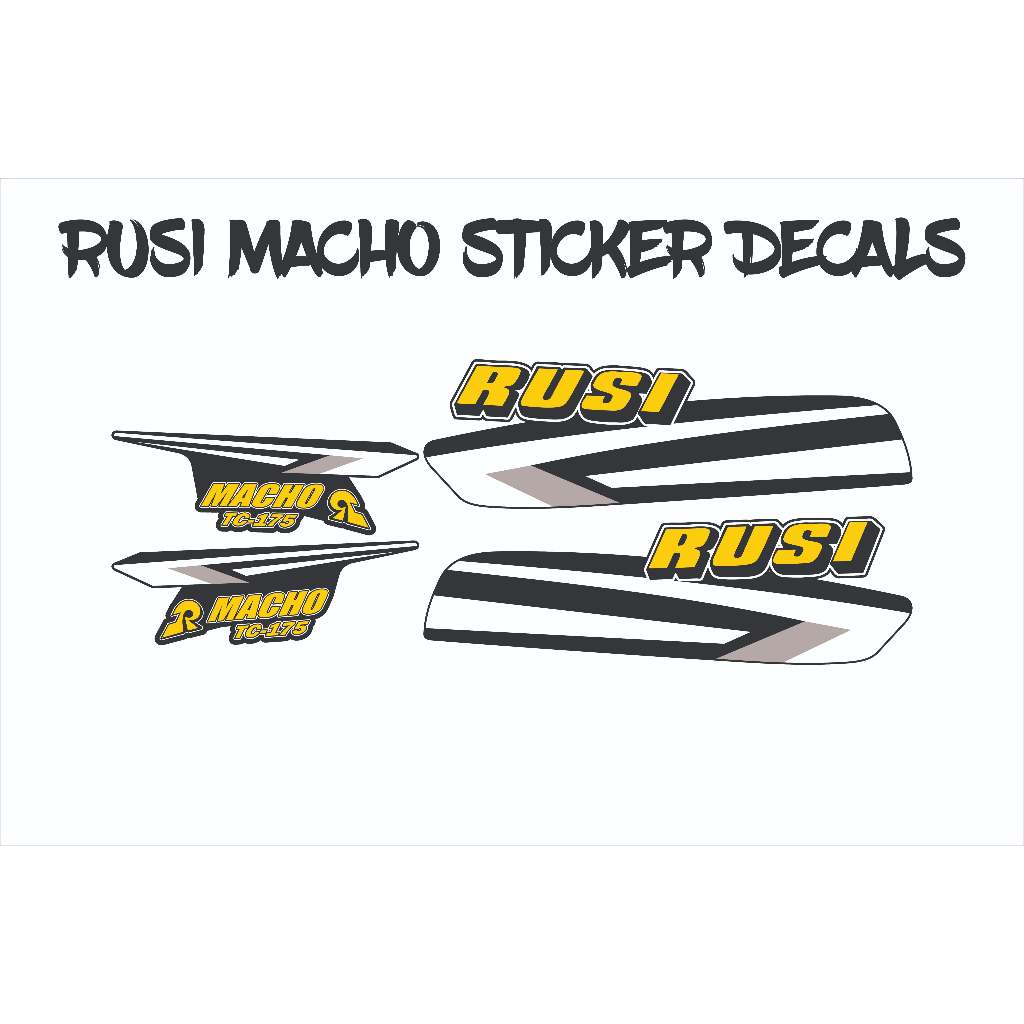 Rusi Macho 175 Stock Sticker Decals | Shopee Philippines