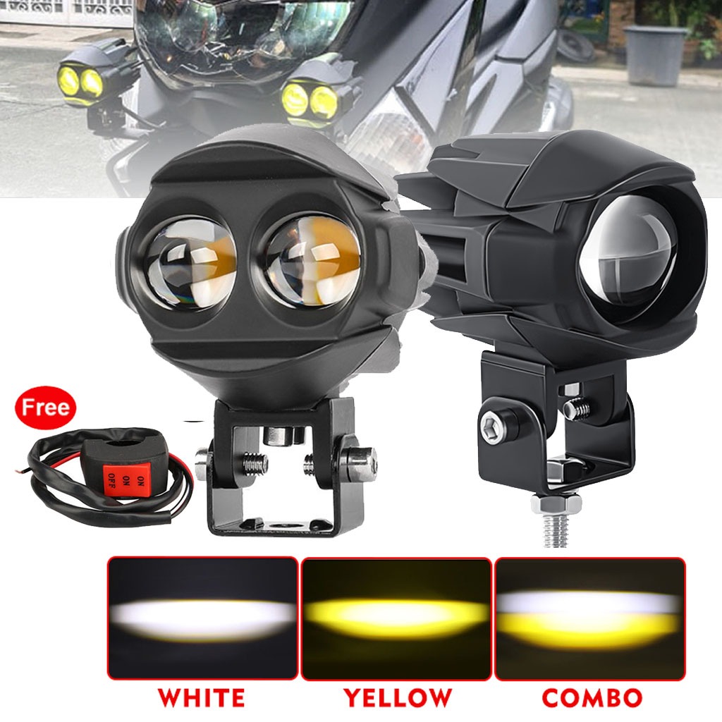 Motorcycle Driving Lighting 3 Inch Projector Foglamp High Low Beam Dual ...