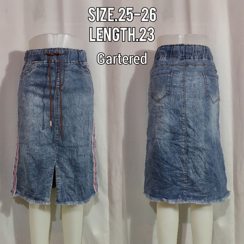 B45 PRELOVED DENIM SKIRT LONG | PALDA 3 | Shopee Philippines