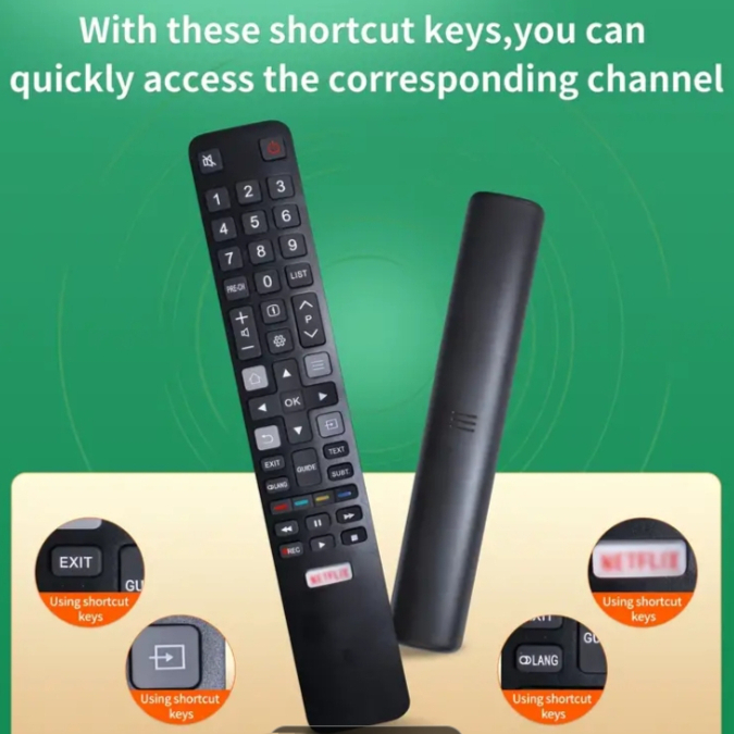 [a3] Replacement Remote Control RC802N For TCL Smart Tv Remote U43P6046 ...