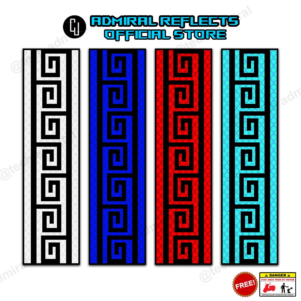 Alloy Top Box Sticker Waterproof Greek (REFLECTORIZED) | Shopee Philippines