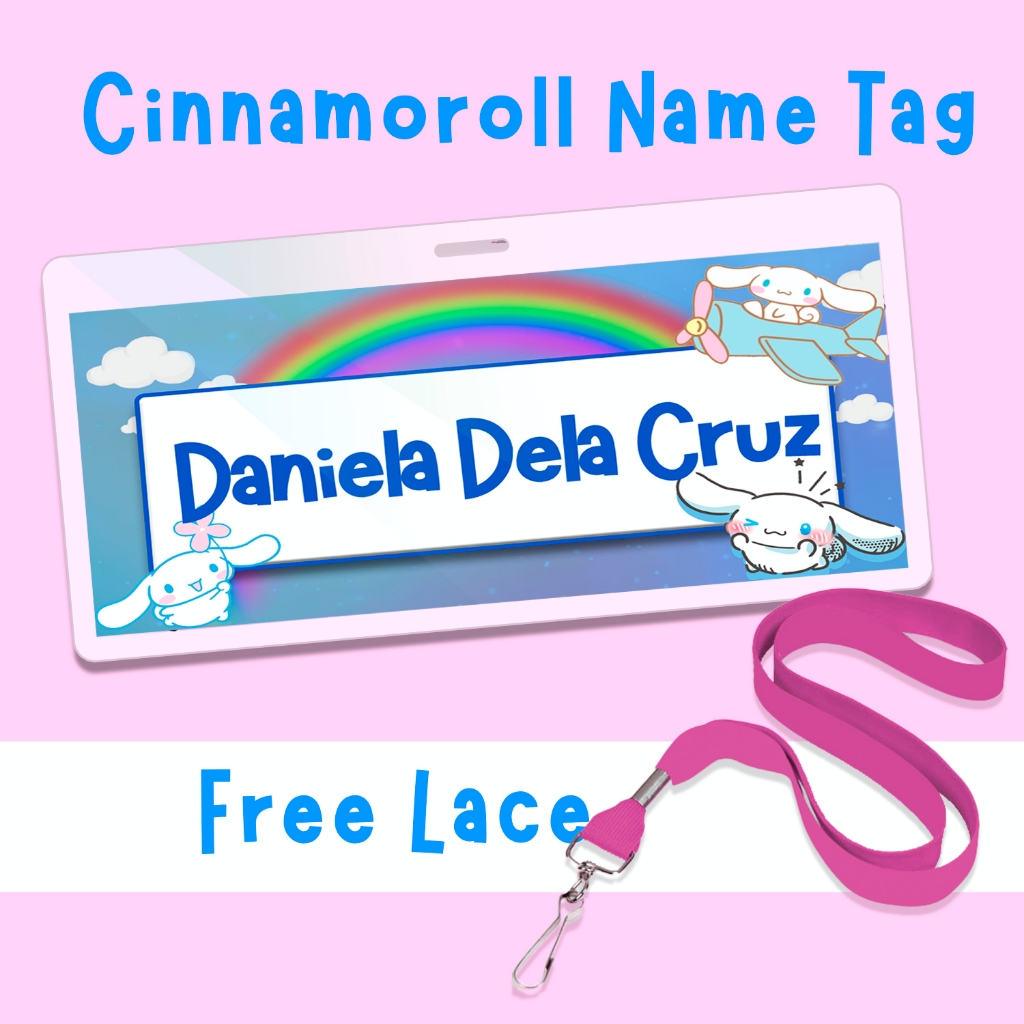 Kuromi inspired NAME TAG Laminated free lace for school personalized ...