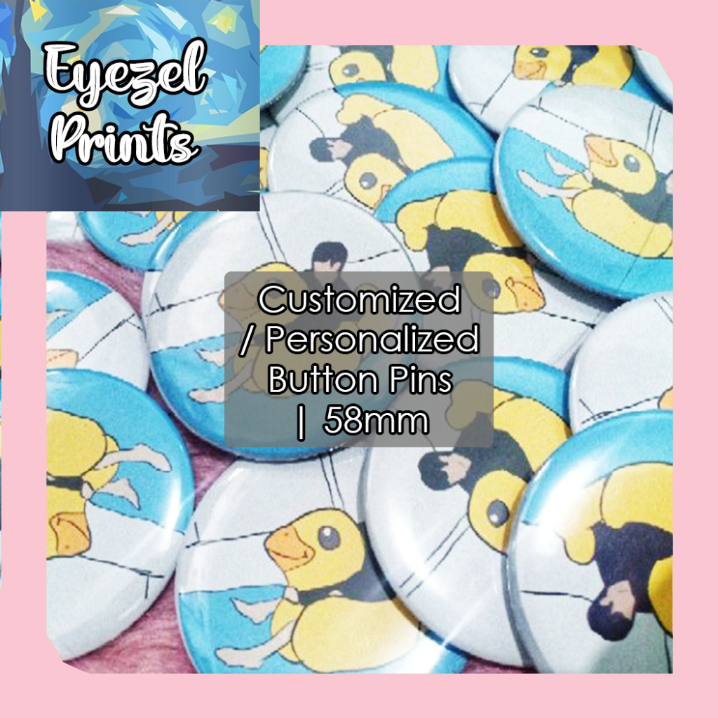 Customized Personalized Button Pins | 2.25 inches Bulk Order | Shopee ...