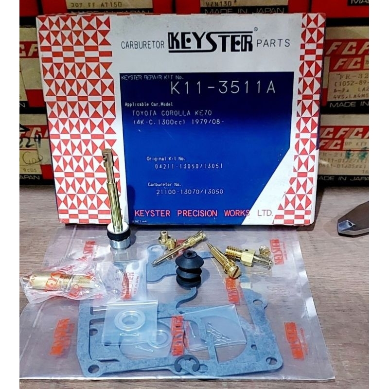 K11-3511A CARBURETTOR REPAIR KIT TOYOTA COROLLA 4K KEYSTER JAPAN ...
