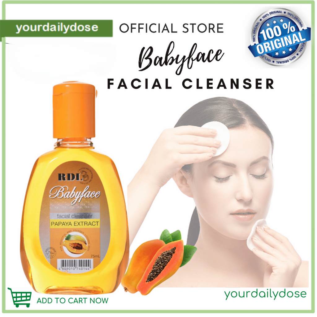 RDL BABYFACE FACIAL CLEANSER PAPAYA EXTRACT 75ML | Shopee Philippines