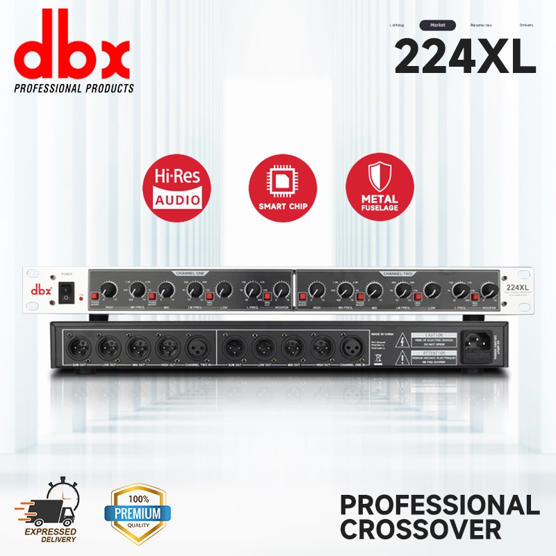 DBX 224XL/ Professional 4-way electronic crossover (white)Ultra low bass stage bar performance ...