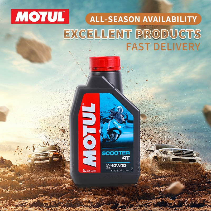 Motul 1L 4T SAE 10w40 Fully Synthetic Motorcycle 4 Stroke Engine Oil ...