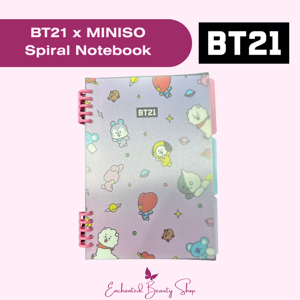 BT21 x MINISO Spiral Notebook | Shopee Philippines