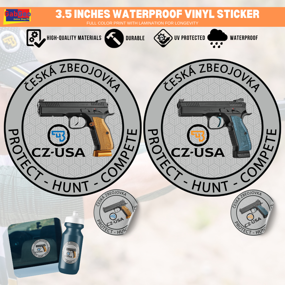 CZ Armory USA Laminated Waterproof Vinyl Sticker For Car, Motor, Water ...