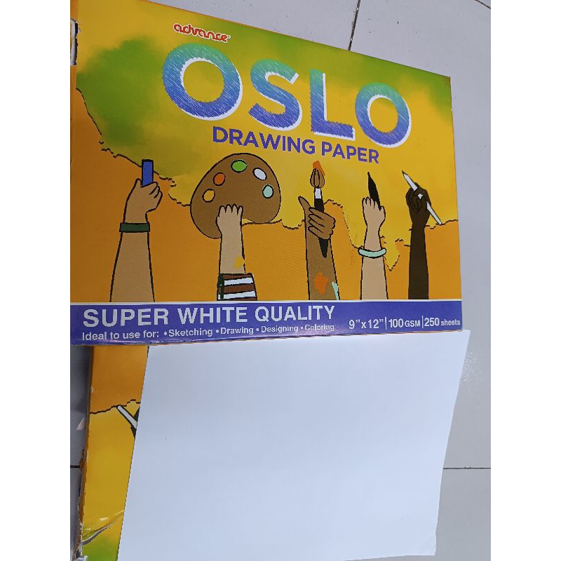 White Oslo Paper for kids Creative projects 250sheets | Shopee Philippines