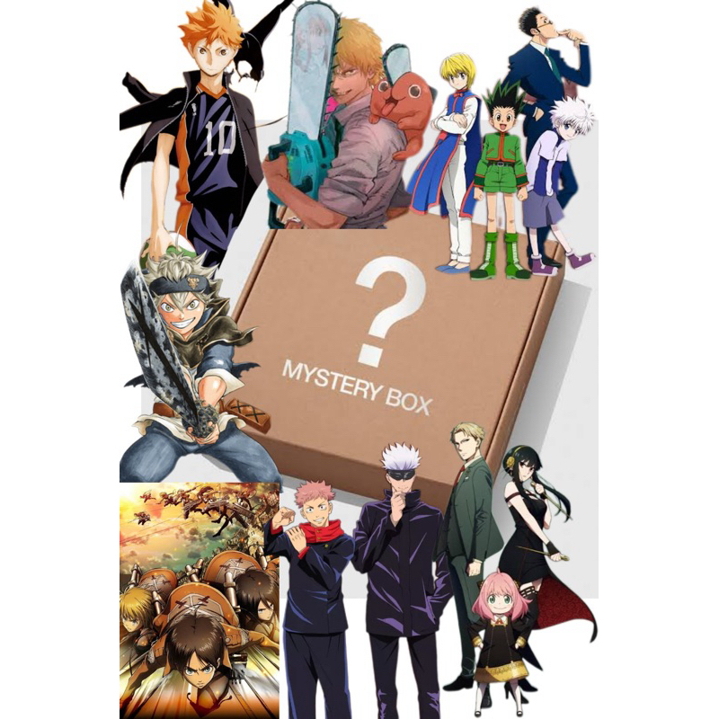 Anime Fan Merch Box (Haikyuu!!, Chainsaw Man, Hunter x Hunter, Jujutsu ...
