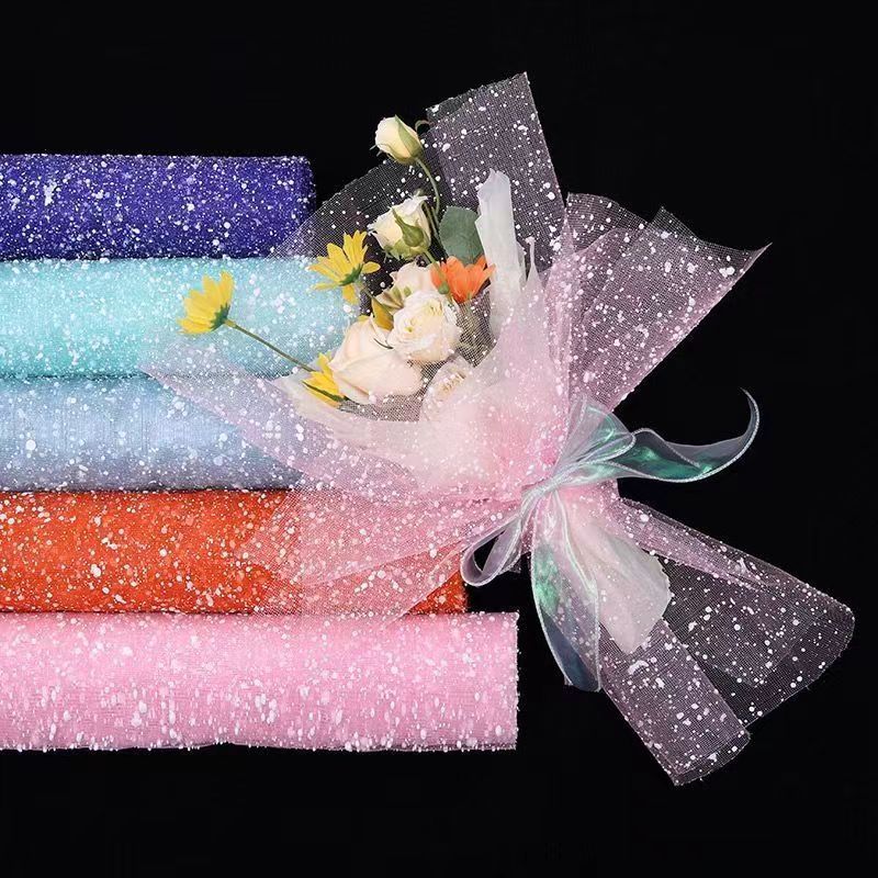 Snow Dot Gauze Bouquet Packaging Material Package Handmade DIY Flower ...
