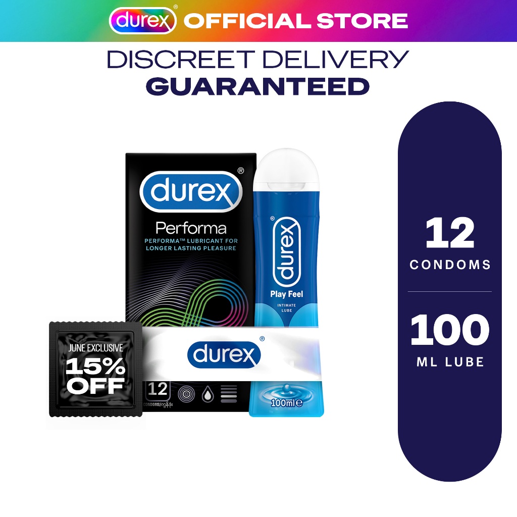 Durex Performa 12s + Play Feel 100mL Bundle | Shopee Philippines