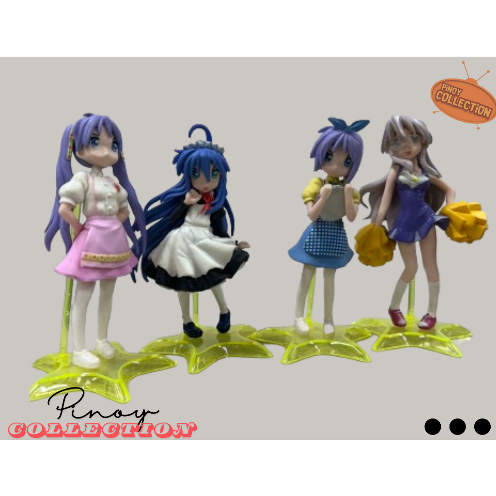 Set of 4 Lucky Star Figure Izumi Konata Hiiragi Kagami Tsukasa Kusakabe ...