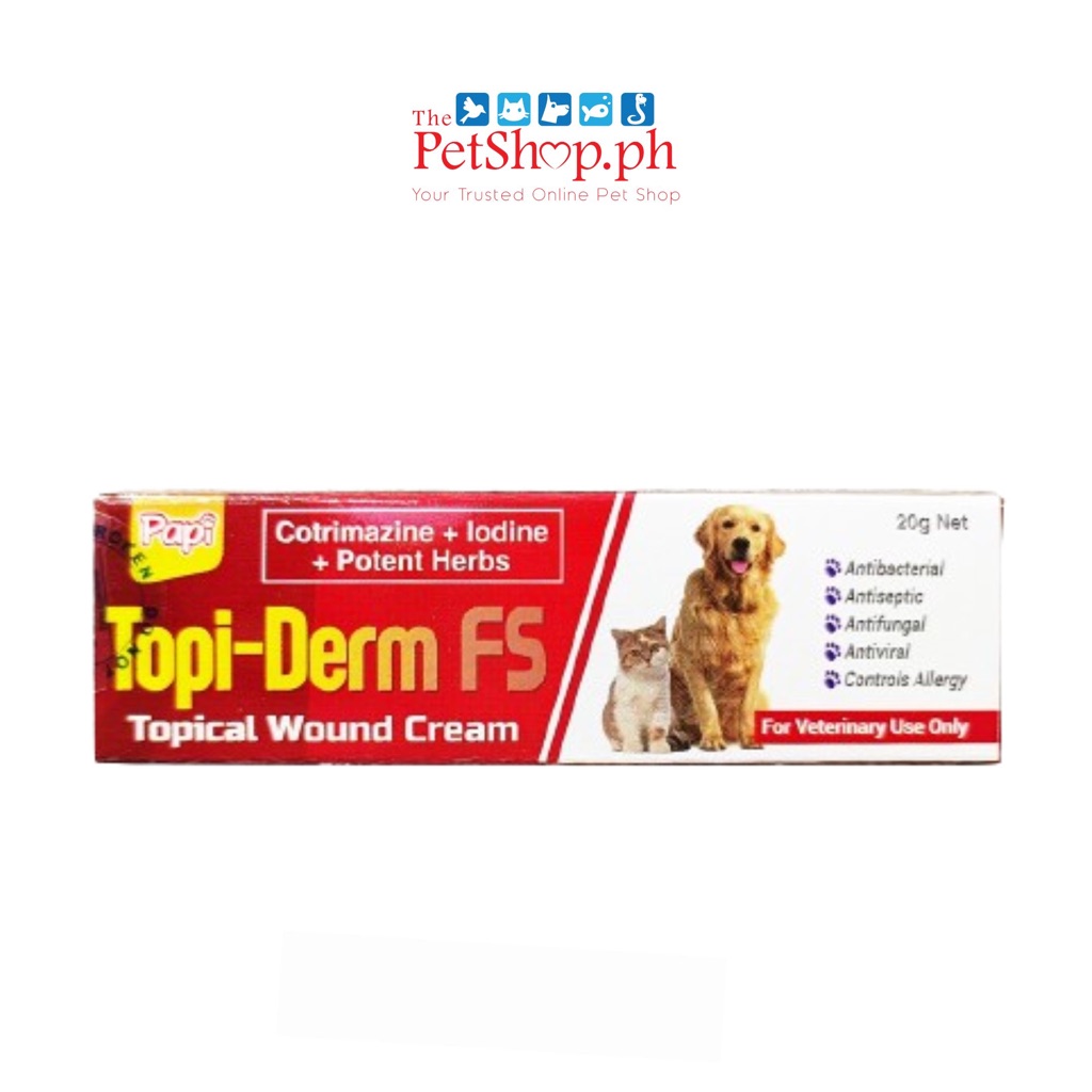 Papi Topi-Derm Wound Cream for Dogs and Cats 20g | Shopee Philippines