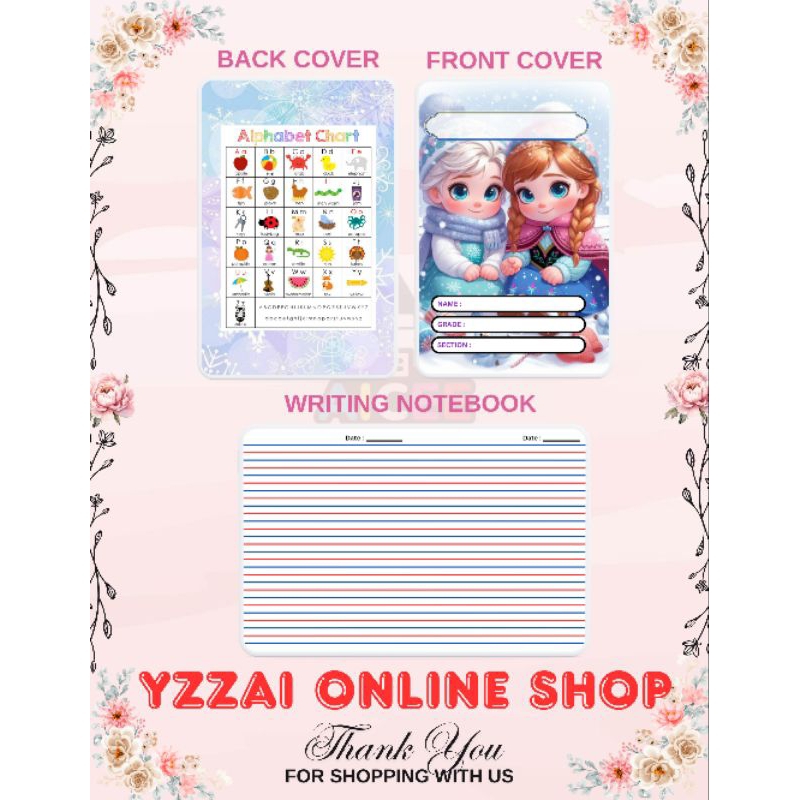 Personalized writing notebook for kids kinder to grade 3 with cover ...