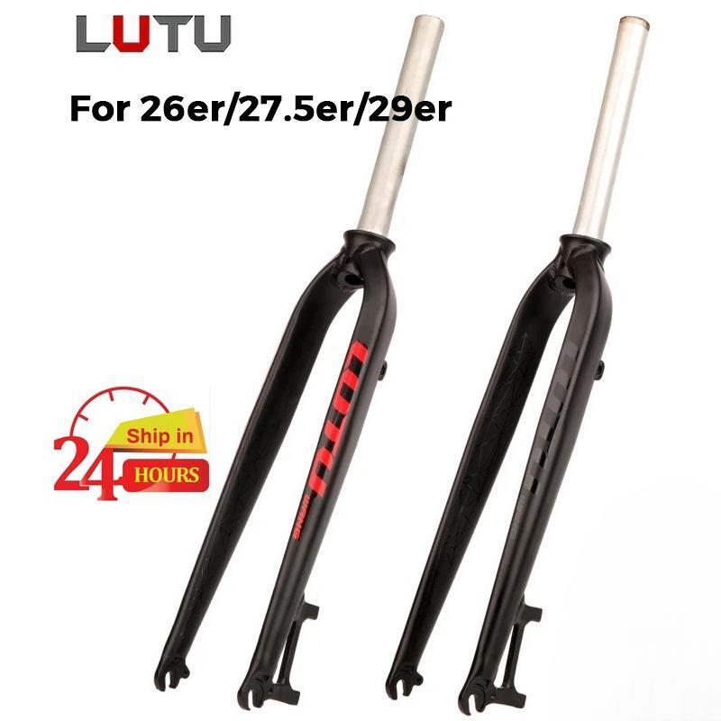 Lutu Rigid Fork M5 Aluminum Alloy 26/27.5/29 Straight Tube Bicycle Fork Ultralight For MTB ...