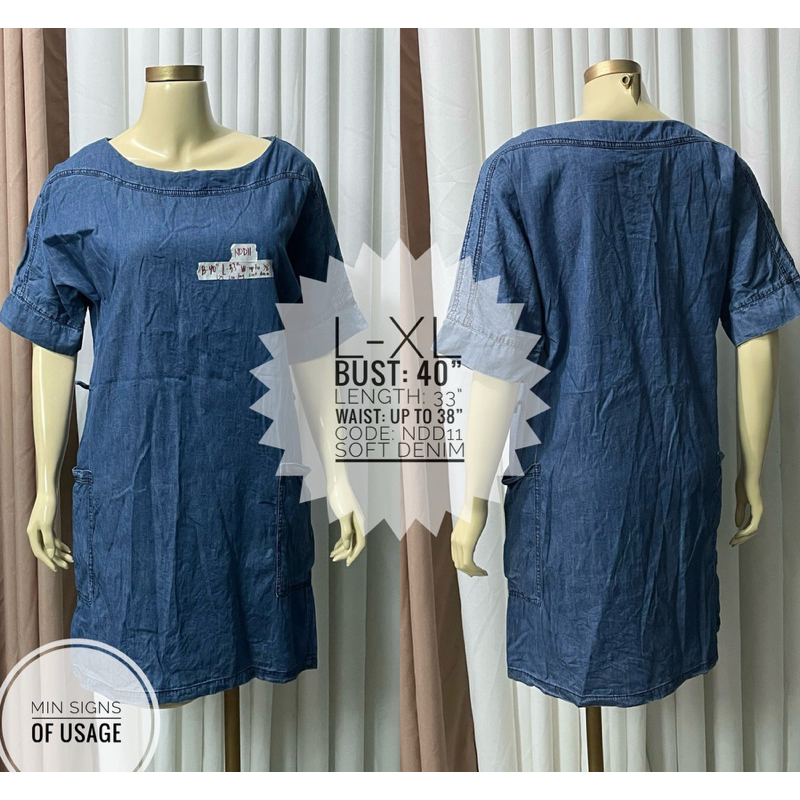 denim dress | maxi mini midi denim dress l ladies maong dress | Shopee ...