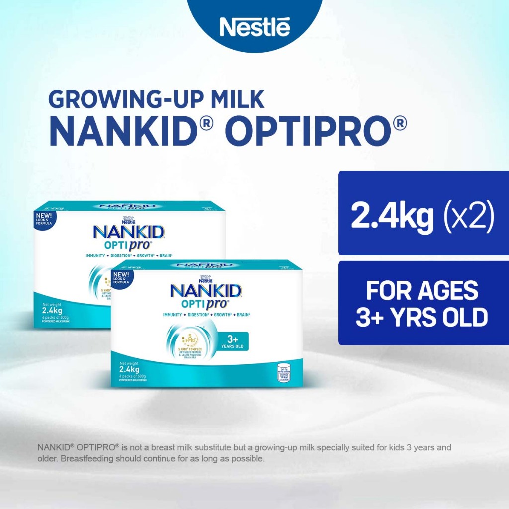 NANKID OptiPro Four Powdered Milk For Children Above 3 Years Old 4.8kg ...