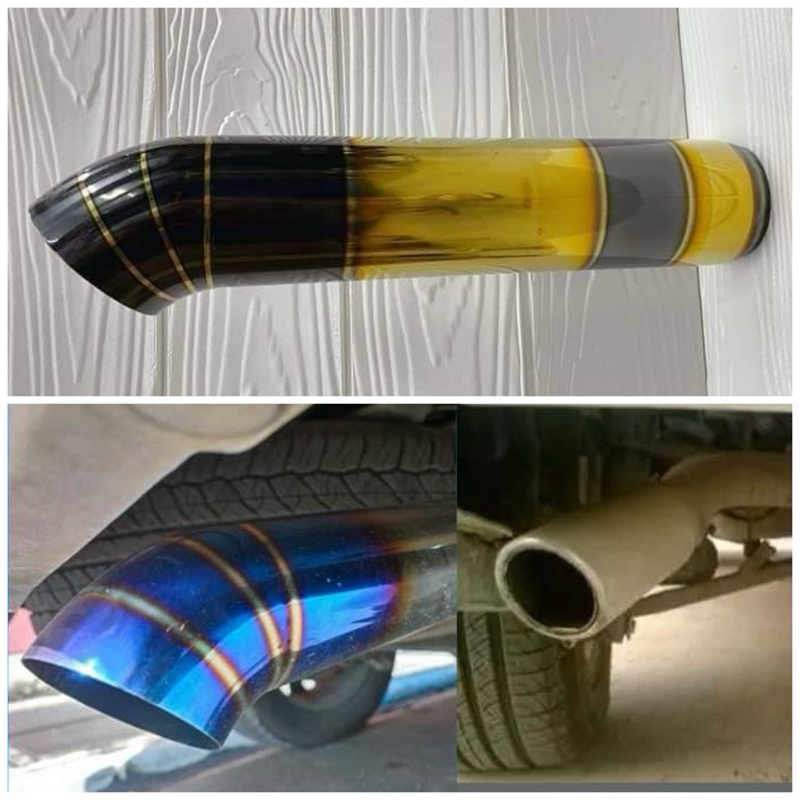 Car Universal Muffler Diesel Pipe Nitto Gold Black | Shopee Philippines