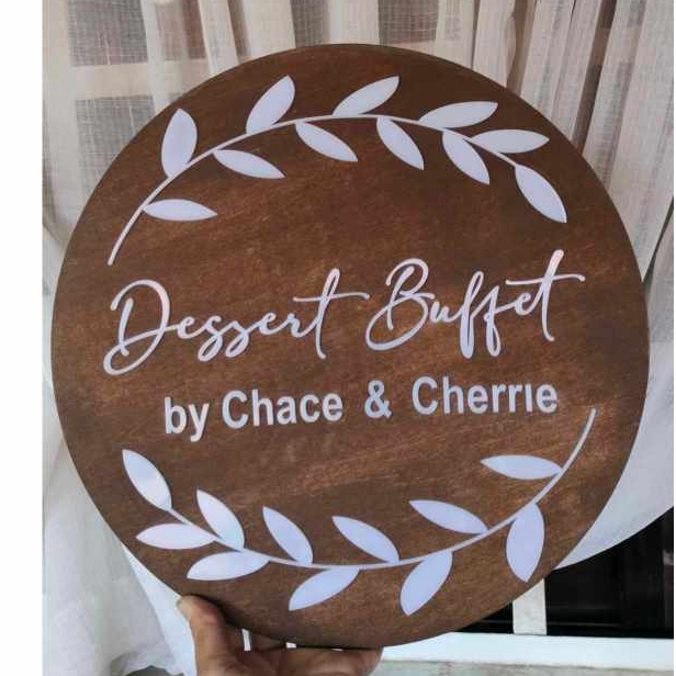WOODEN SIGNAGE, logo, personalized, engrave, acrylic cut outs | Shopee ...