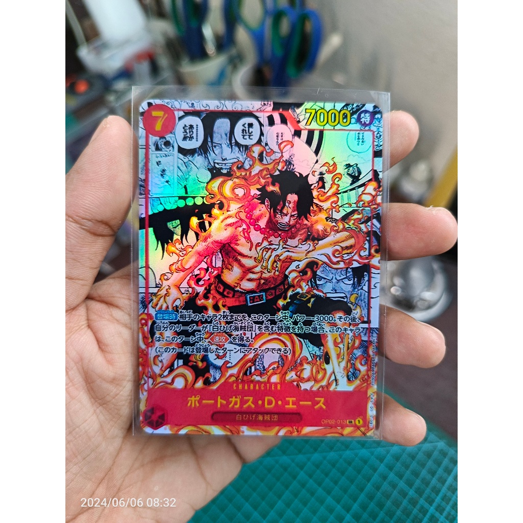 PROXY CARD - One Piece TCG - Portgas D. Ace Parallel Manga Super Rare ...