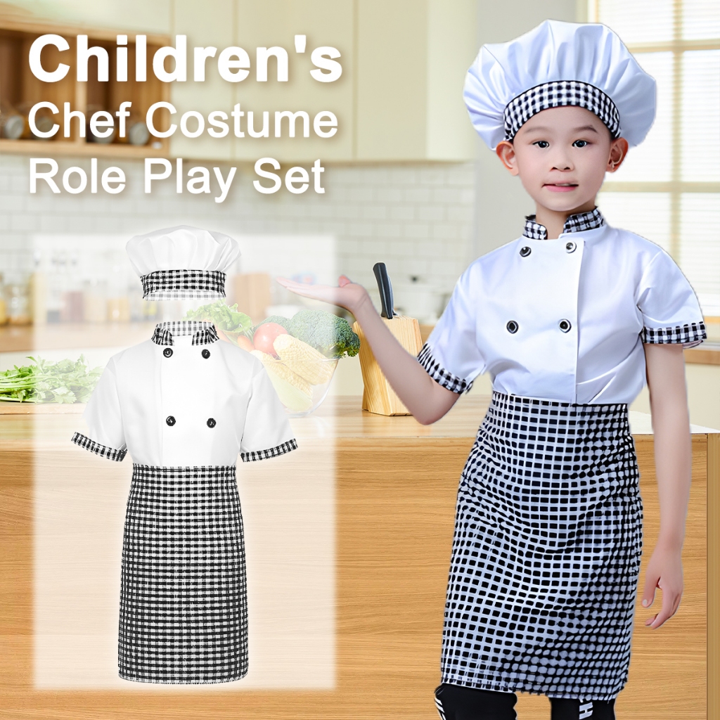 Chef Career Costume for Kids Boys Girls Halloween Cosplay Experience ...